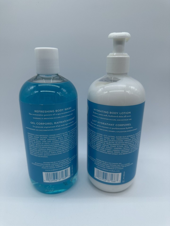 Crabtree & Evelyn La Source Hydrating Body Wash & & Body Lotion Set 16. ...