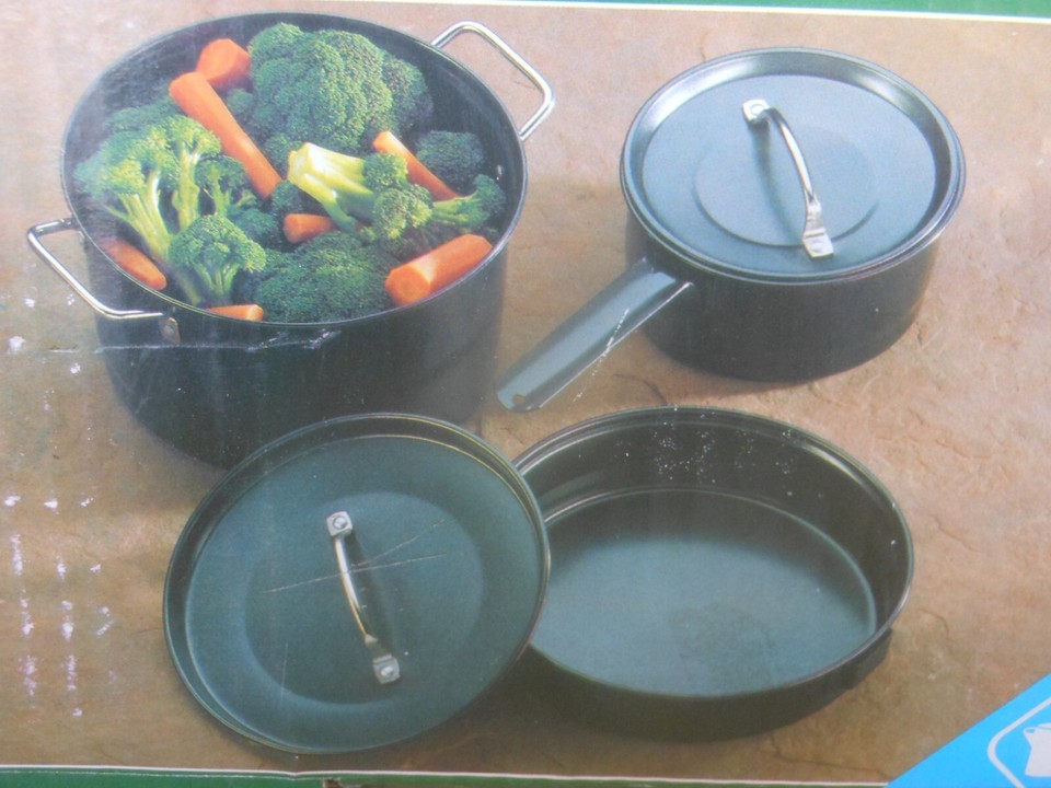 New COLEMAN 6 pc Commercial Grade Non Stick Heavy Duty Camping Cook Set ...