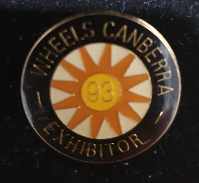 1993 Wheels Canberra Exhibitor Badge. Very Nice Enameled Badge | eBay ...