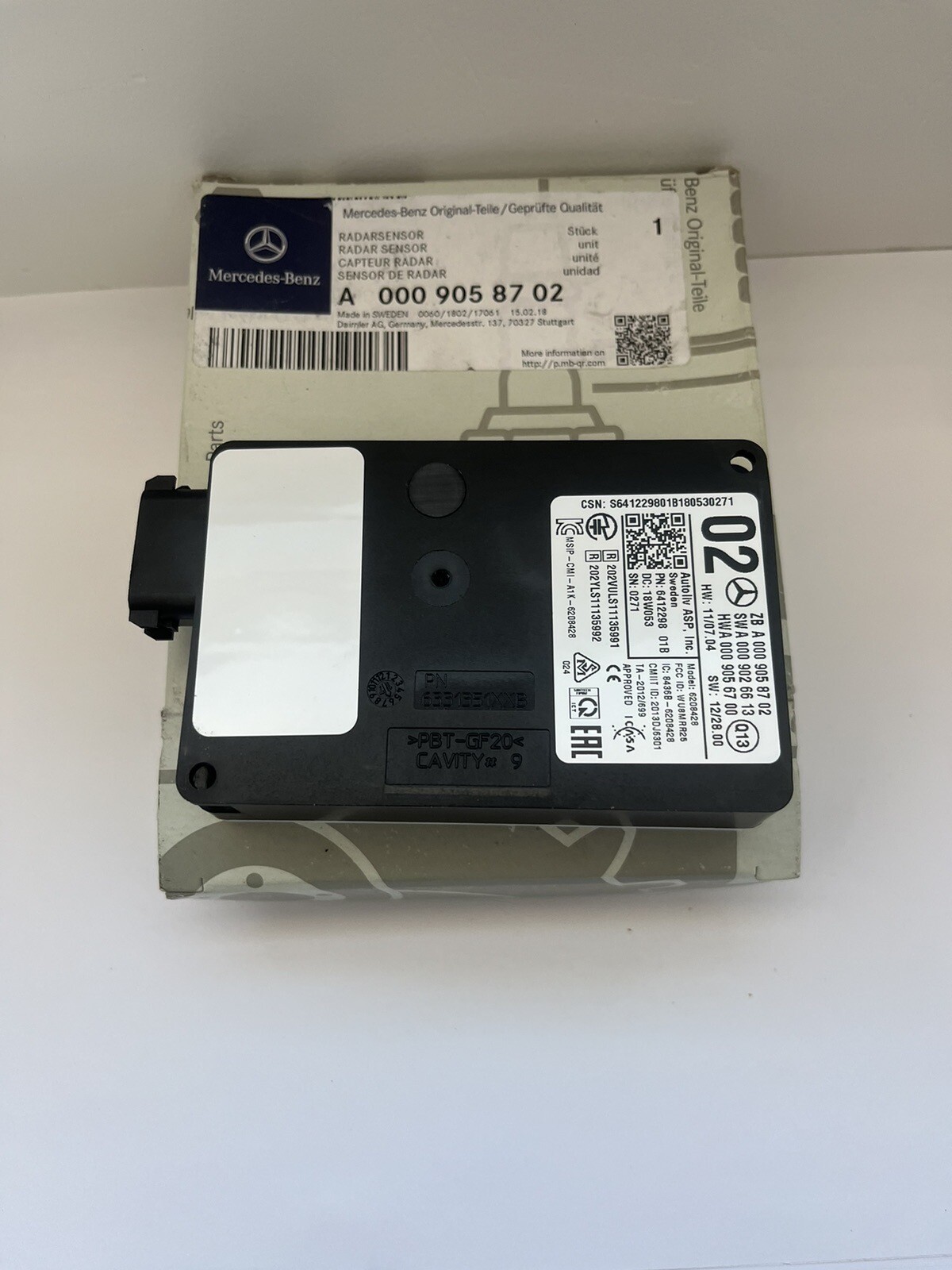 2015 MERCEDES BENZ S550 Radar Distance Sensor A0009058702 OEM for sale ...