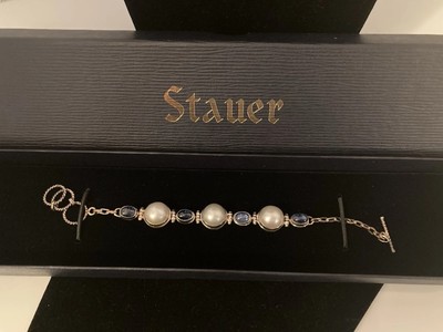 Stauer Polari Kyanite & Cultured Pearl Bracelet | eBay