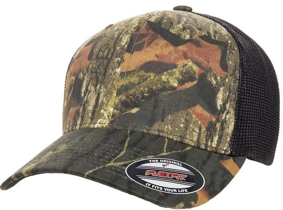 FLEXFIT 6511T - FITTED TRUCKER CAP, MESH BACK, BASEBALL HAT, PLAIN ...