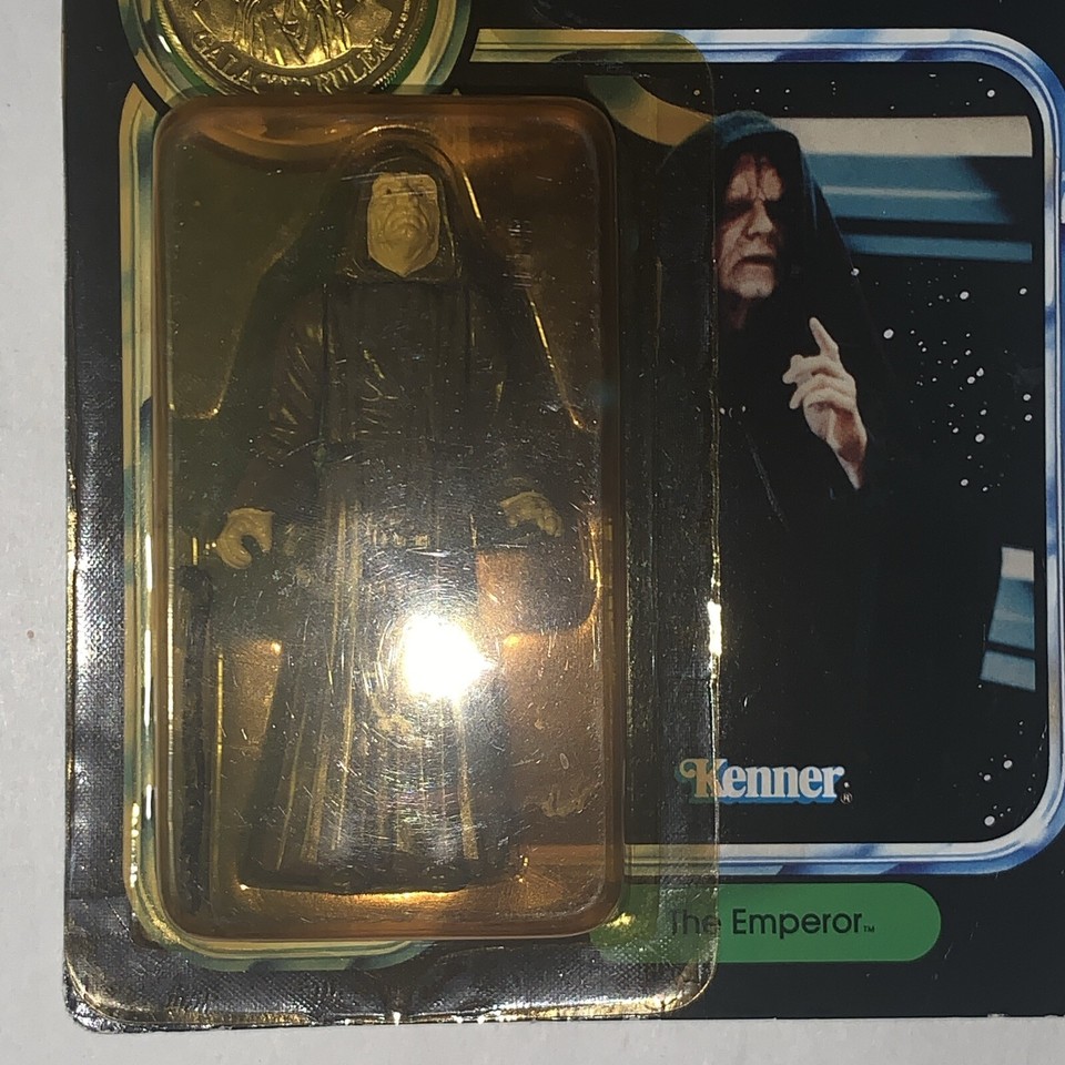 Vintage Kenner Star Wars The Emperor Figure Card 92 Back MOC POTF 1984 ...