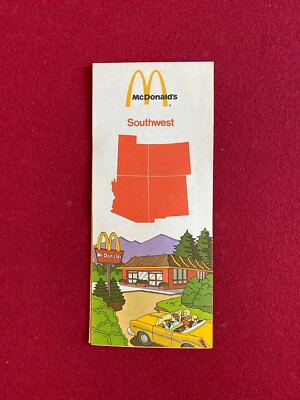 1972, McDonald's, "Southwest" Fold Out Road Map, (Scarce / Vintage) | eBay