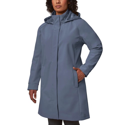 Mondetta Ladies' Long Softshell Jacket - Black & Blue - XS-S-M-L-XL-XXL ...