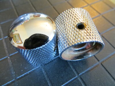 2x Set Screw Chrome Guitar Dome Knobs for Tele Telecaster | eBay