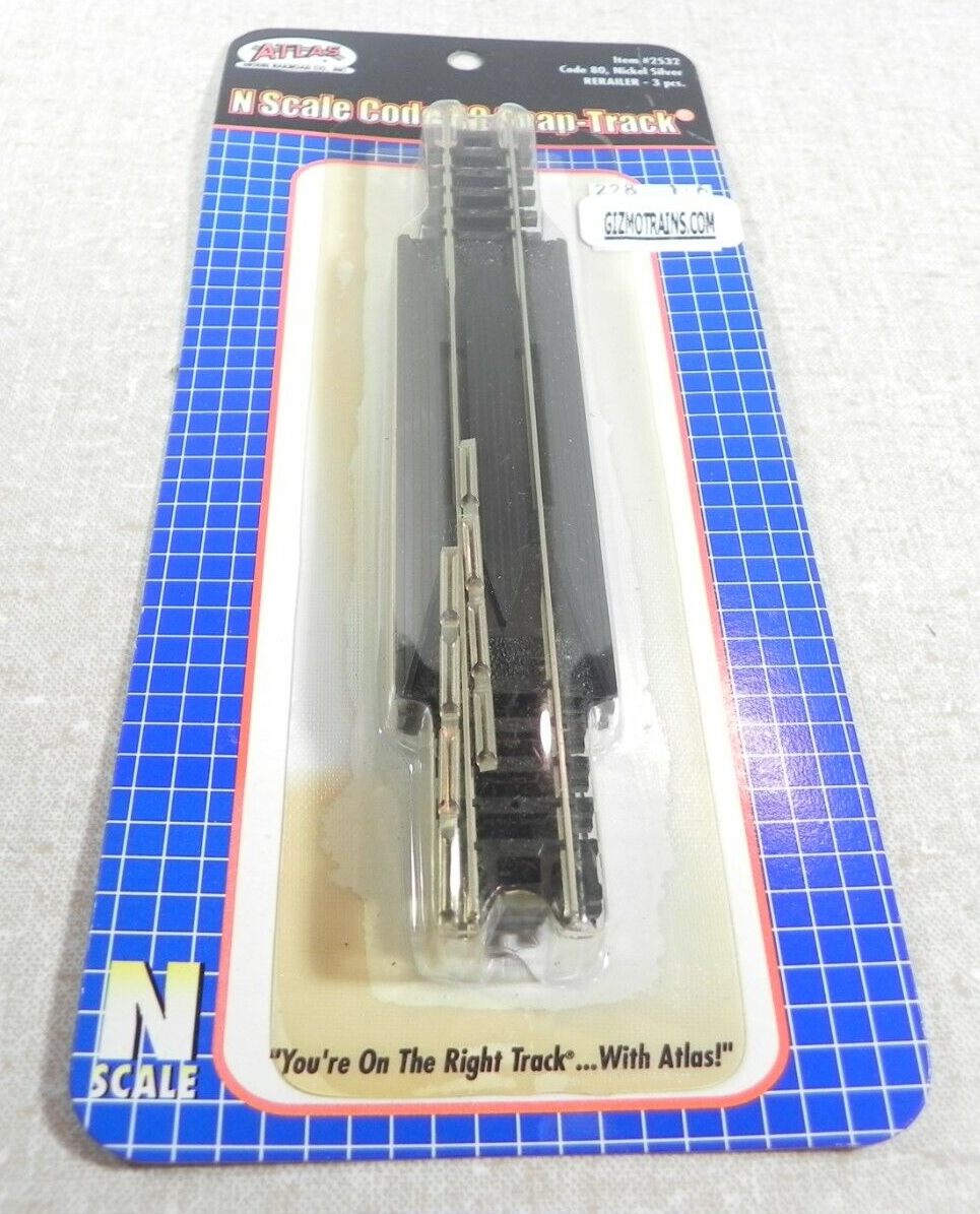 N SCALE ATLAS 2532 CODE 80 SNAP TRACK RERAILERS 3 PIECES ATL2532 | eBay