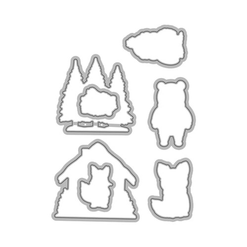 Winter Animals Cottage Friends Warm Relax Enjoy Metal Cutting Dies ...