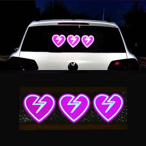 Broken Heart LED Car Sticker 5 Modes Car Safety Signs for Windshield ...