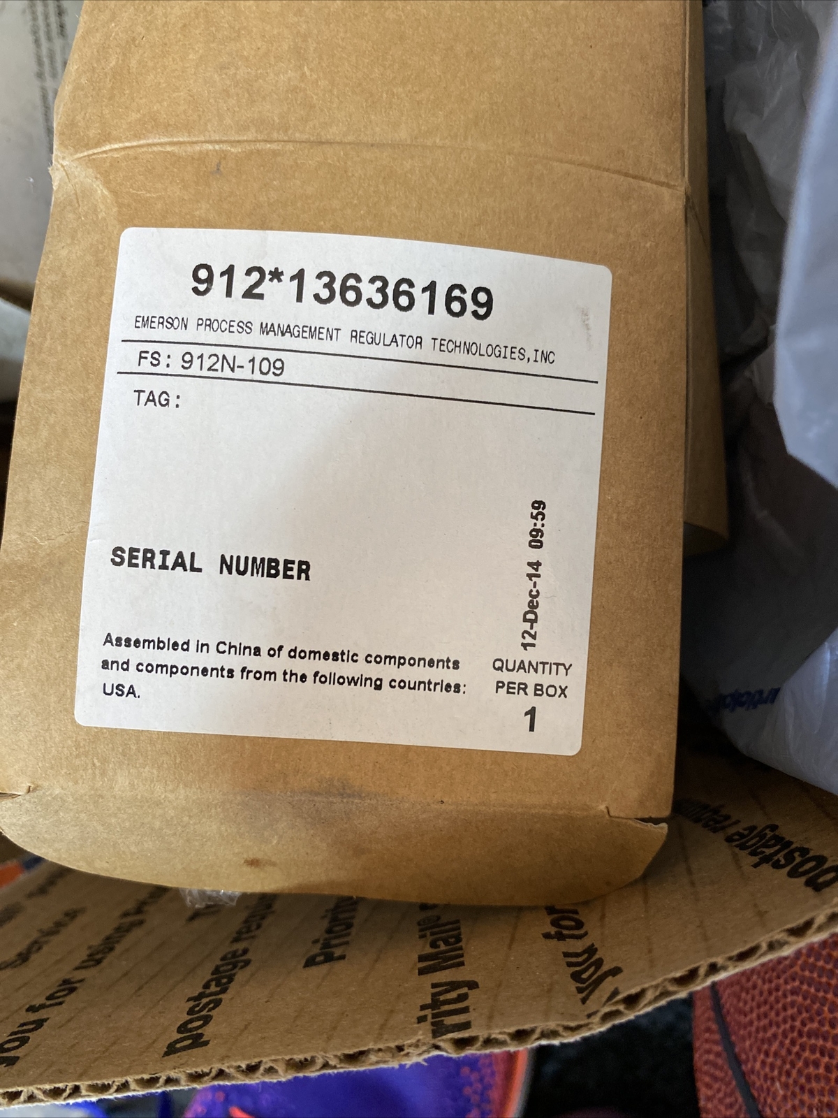 fisher control valve 912 2637381 FS 912N 109 NOS 250 PSI .073” Orifice ...