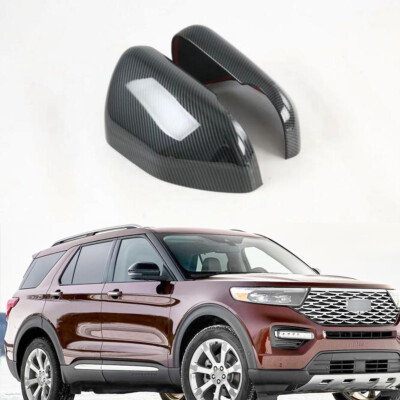 Carbon Print Rearview Side Mirror Cover Trim Emblems For Ford Explorer ...