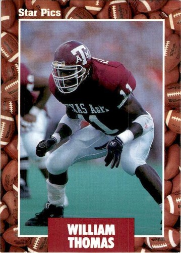 1991 Star Pics #51 William Thomas Texas A&M Aggies | eBay