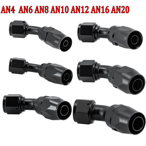 AN4 AN6 AN8 AN10 AN12 AN16/AN20 45 Degree Swivel Hose End Fitting ...