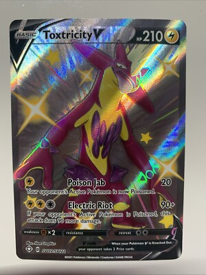 Toxtricity V SV112/SV122 Shiny Full Art Shining Fates Pokémon Card | eBay