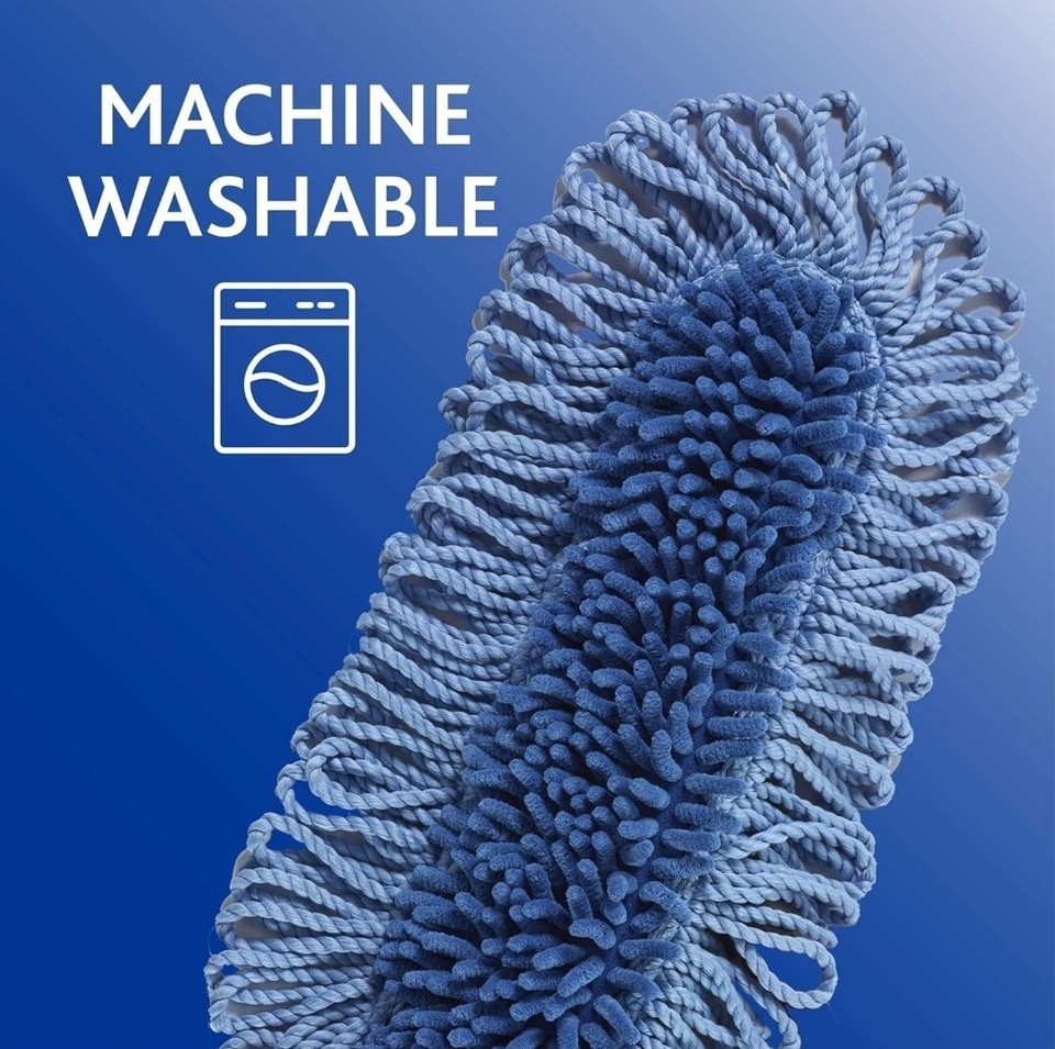 O-Cedar Dual-Action Microfiber Sweeper Dust Mop Red, Blue Microfiber ...