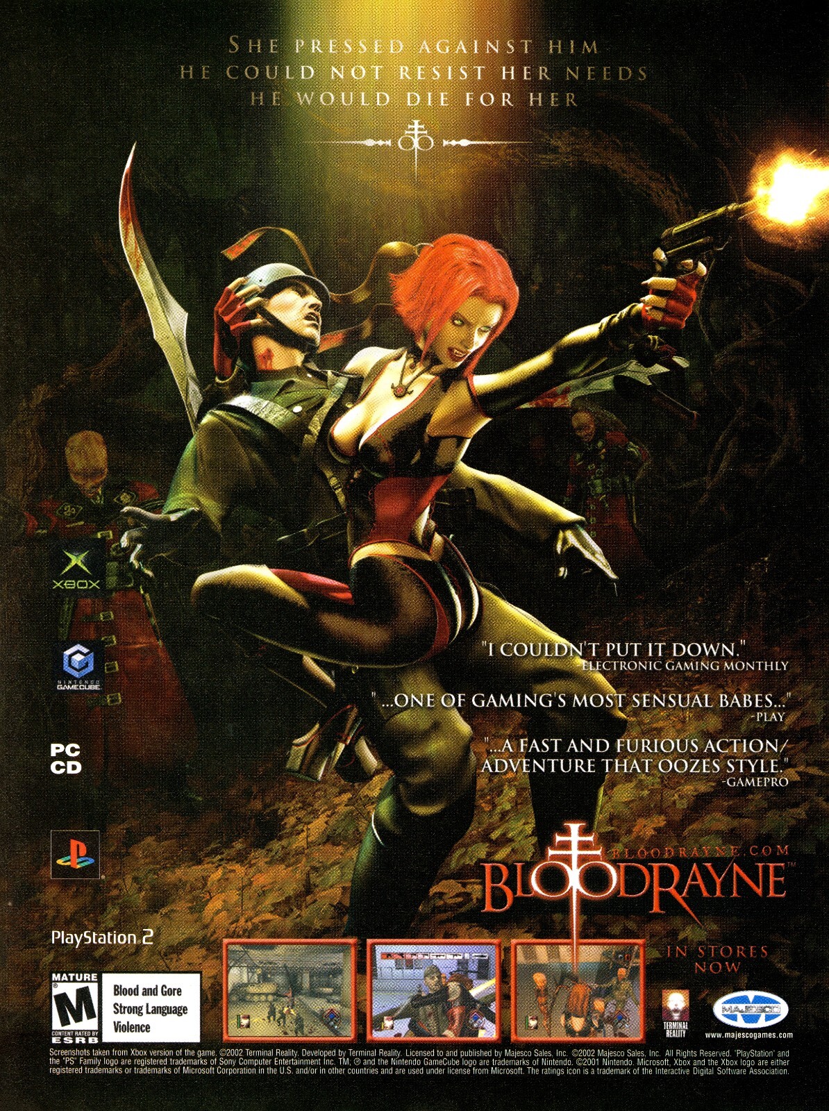 BloodRayne Playstation 2 PS2 Xbox GameCube PC Wall Art Print Poster 13 ...