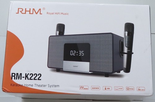 RHM K222 Karaoke Machine, with 2 Wireless Microphones & 5 Music Modes, | eBay