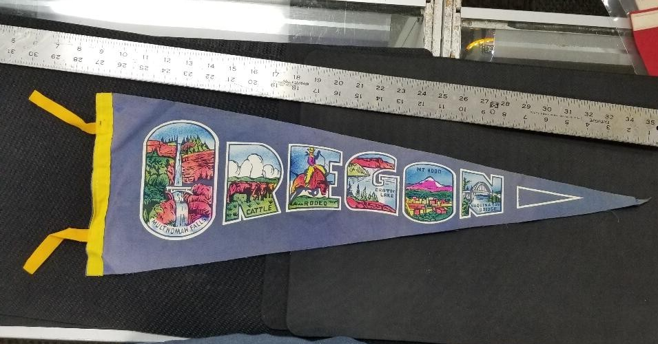 3 Vintage Oregon Pennants early 1960's 27 inches x 8.5 Good Condition ...