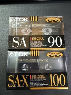 TDK SAX 100 Min IECII / Type II & SA 90 Min IECII / Type II Cassette ...