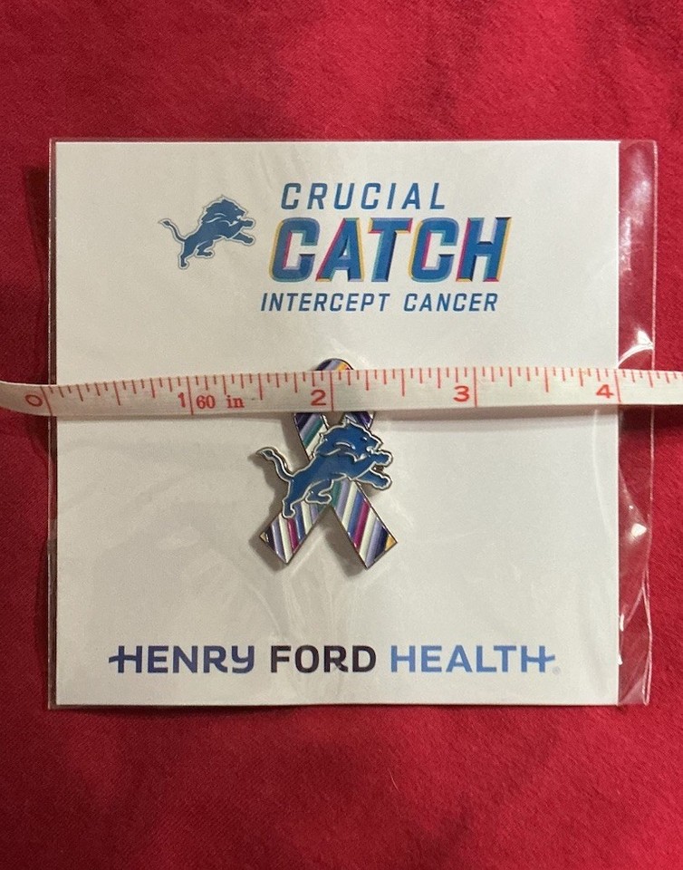 Crucial Catch Intercept Cancer Detroit Lions 9/28/25 Game Day Pin | eBay