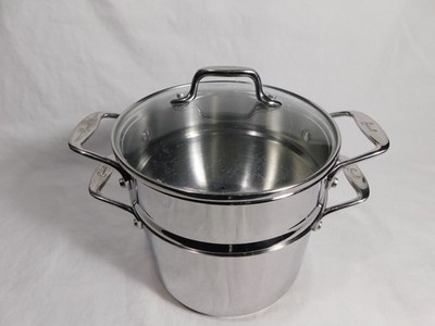 Emeril 3qt Stockpot with Steamer & Lid, Stainless Copper Core Bottom | eBay
