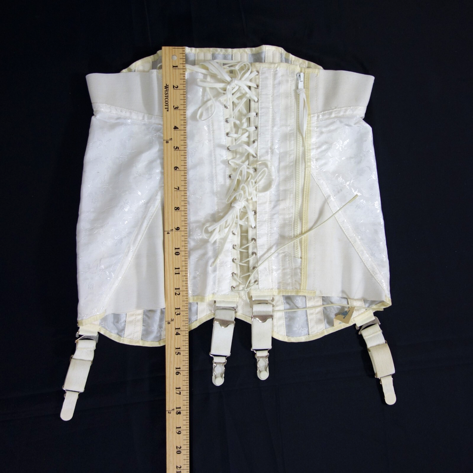 RARE~ANTIQUE~c1950s~SPENCER~Sz Lg -XL SATINY Lace Up Open Bottom ...