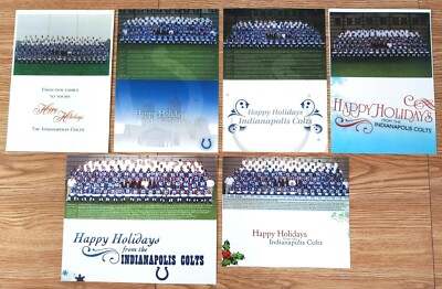INDIANAPOLIS COLTS SET OF SIX (6) X-MAS / HOLIDAY CARDS - EARLY 2000's ...