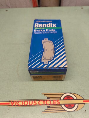 BENDIX MA53 REAR DISC BRAKE PADS HARLEY DAVIDSON FLH FLT FLTH 1980 1984 ...