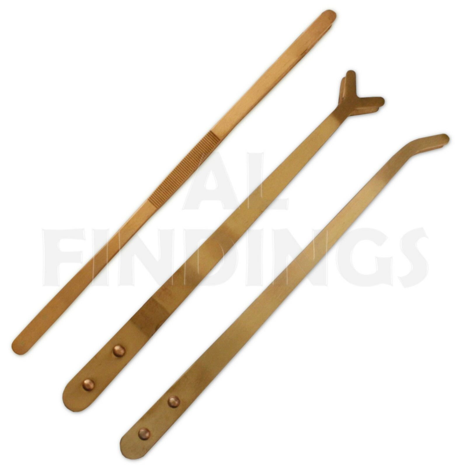 Set 3 Curved Copper tweezer pickling tweezers & acid solutions 8.5 ...