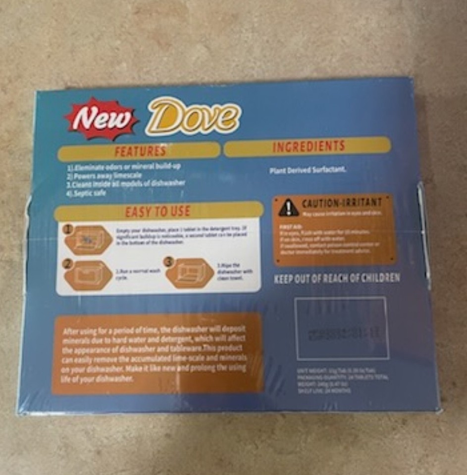 *NEW* Dove Dish Washer Deep Clean 48 Tablets = 2 Yr Supply (Free ...