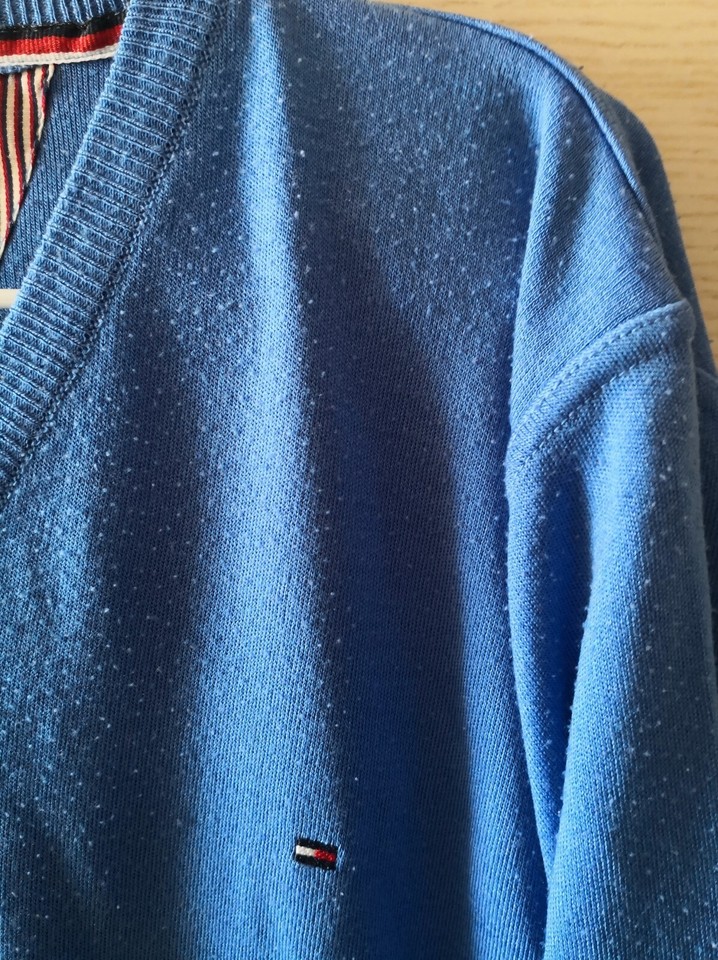 Men's Tommy Hilfiger Light Blue Cotton Jumper Sweater Large Size | eBay