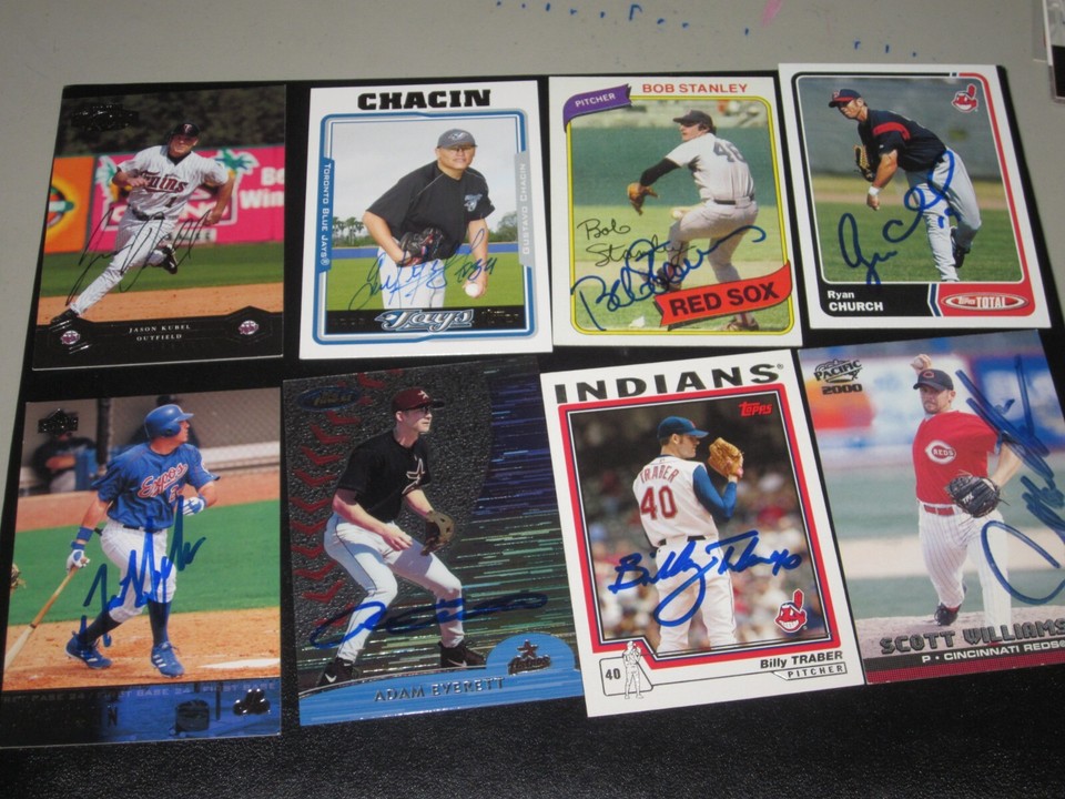 100 SIGNED AUTOGRAPHED DIFFERENT BASEBALL CARDS 70-80-90-2000S GOOD ...