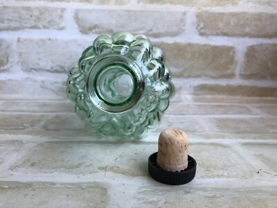 Vintage 70's GREEN GRAPE GLASS BOTTLE ~ DECANTER & STOPPER ~ Mod.Der ...