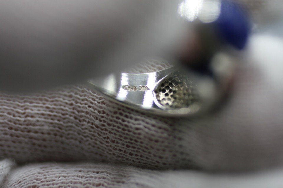 Whitney Kelly WK Lapis Lazuli Gemstone Sterling Silver 925 RING Size 9. ...