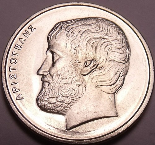 GREECE GREEK 5 Drachma coin year 1998 ARISTOTLE UNC BU KM# 131 ...