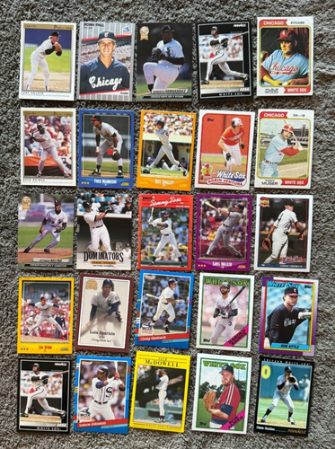 Chicago White Sox * 25 Baseball Card Lot ~ Different Years & Vendors ...