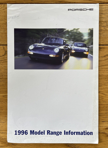 Porsche 1996 Model Range Information Sales Brochure/Poster inc'l 911 ...