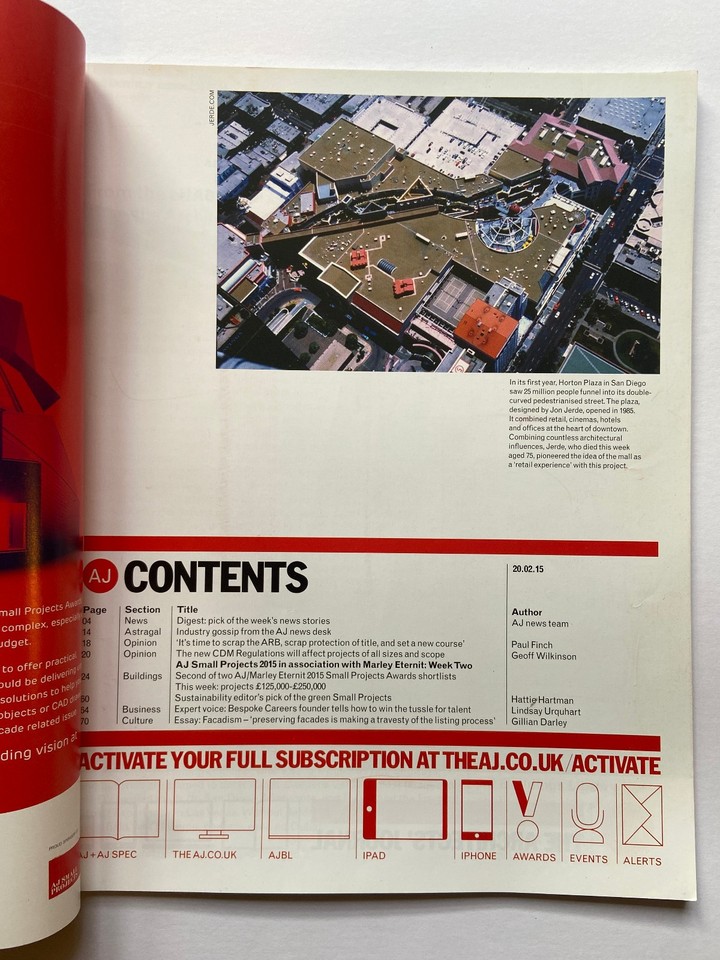 Architects' Journal Volume 241 Issue 07 February 2015 Magazine | eBay UK