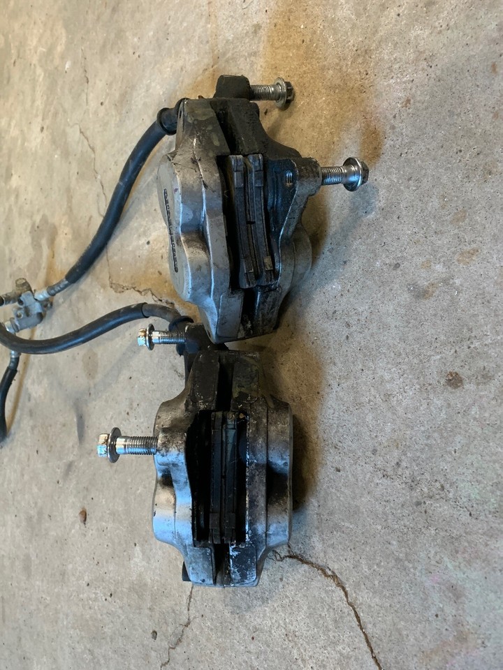 '92 FZR600 FZR 600 FRONT BRAKES BRAKE SET CALIPERS LINES PADS YAMAHA | eBay