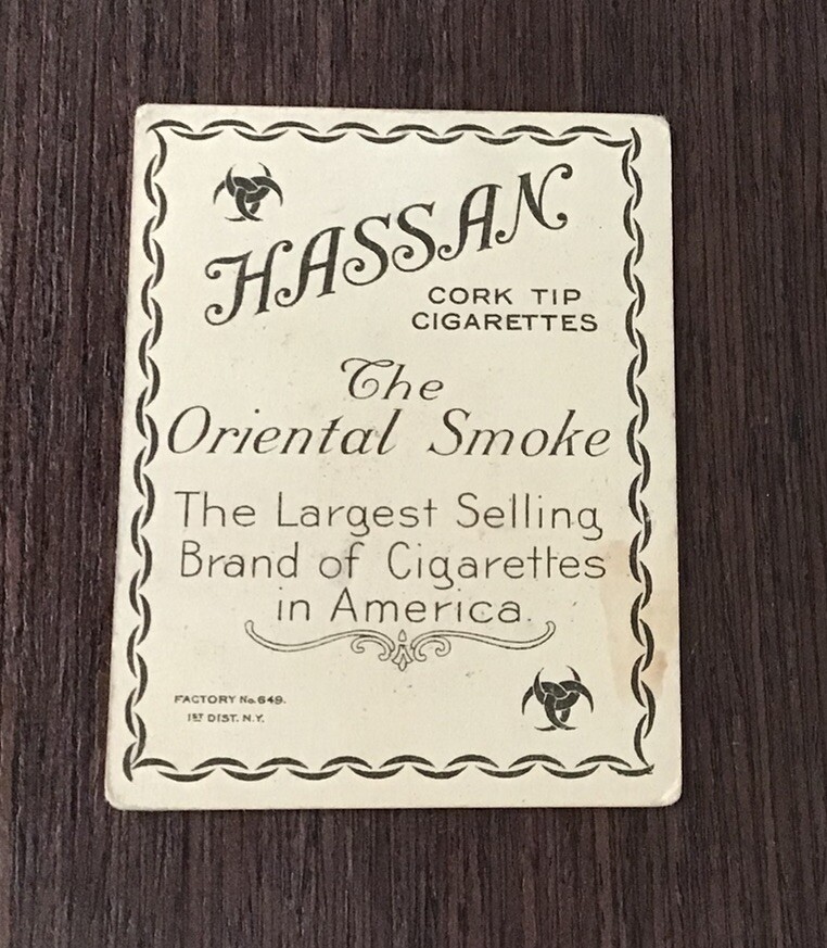 Antique c.1910 HASSAN CORK TIP CIGARETTES The Oriental Smoke ELEPHANT ...