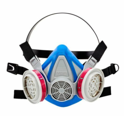 MSA Half Face PPE Reusable Respirator Mask & 2-815369 P100 Particulate ...