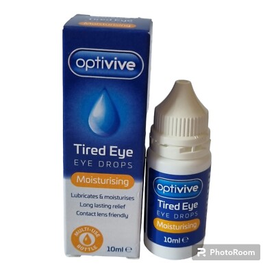 Optivive Tired Eye Drops Moisturising Lubricates Long Lasting Relief ...