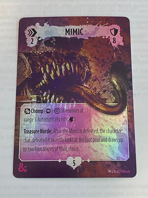 D&D Dungeons & Dragons Onslaught Foil Promo Mimic Monster Card Launch ...