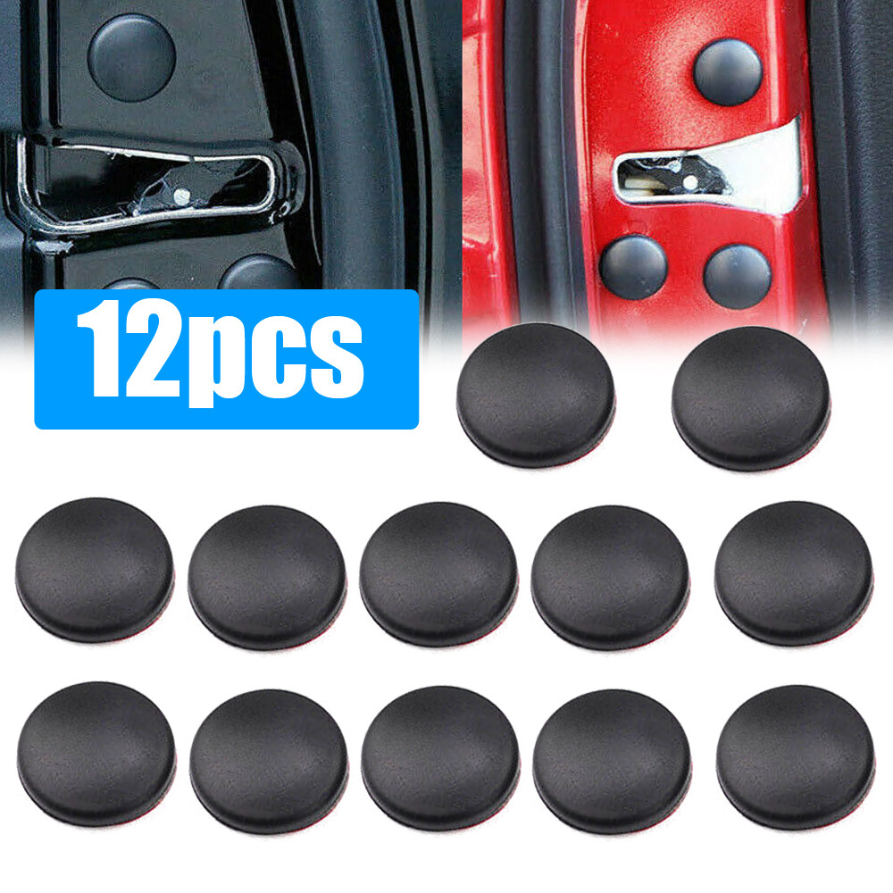 12x Black Auto Car Interior Door Lock Screw Protector Cover Cap Trim ...