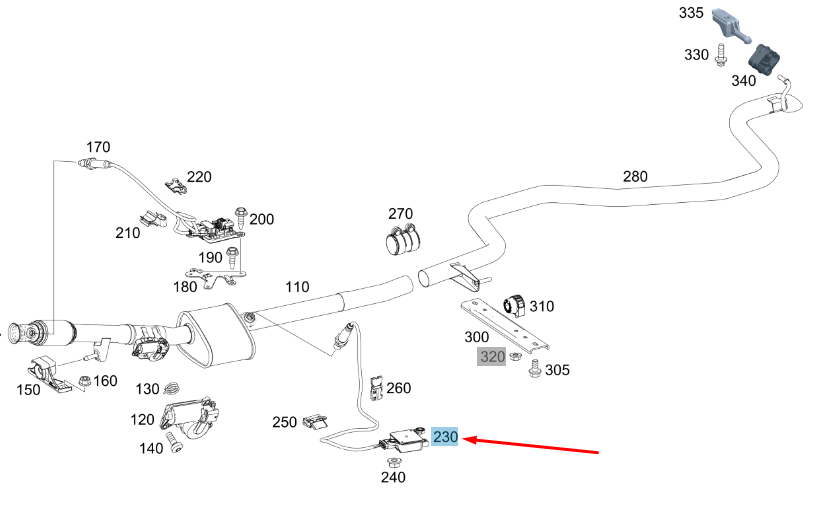 MB CLA C118 Mittelauspuff Rußpartikelsensor A0009050508 NEU ORIGINAL | eBay