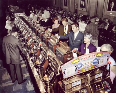 1950's Slot Machines Vintage Las Vegas Hand Colored 8x10 Photo | eBay
