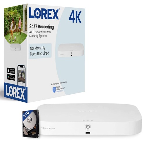 Lorex 4K 8-Channel 2TB Network Video Recorder (NVR) with Smart Motion ...