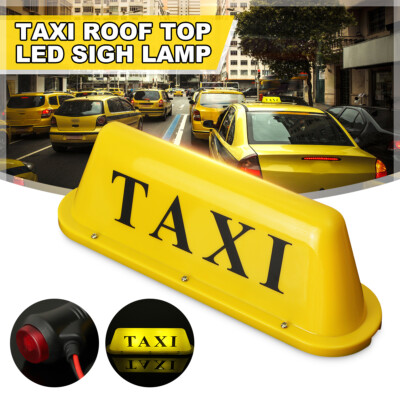 12V Taxi Cab Sign Roof Top Topper Car Magnetic Base Lamp LED Light ...