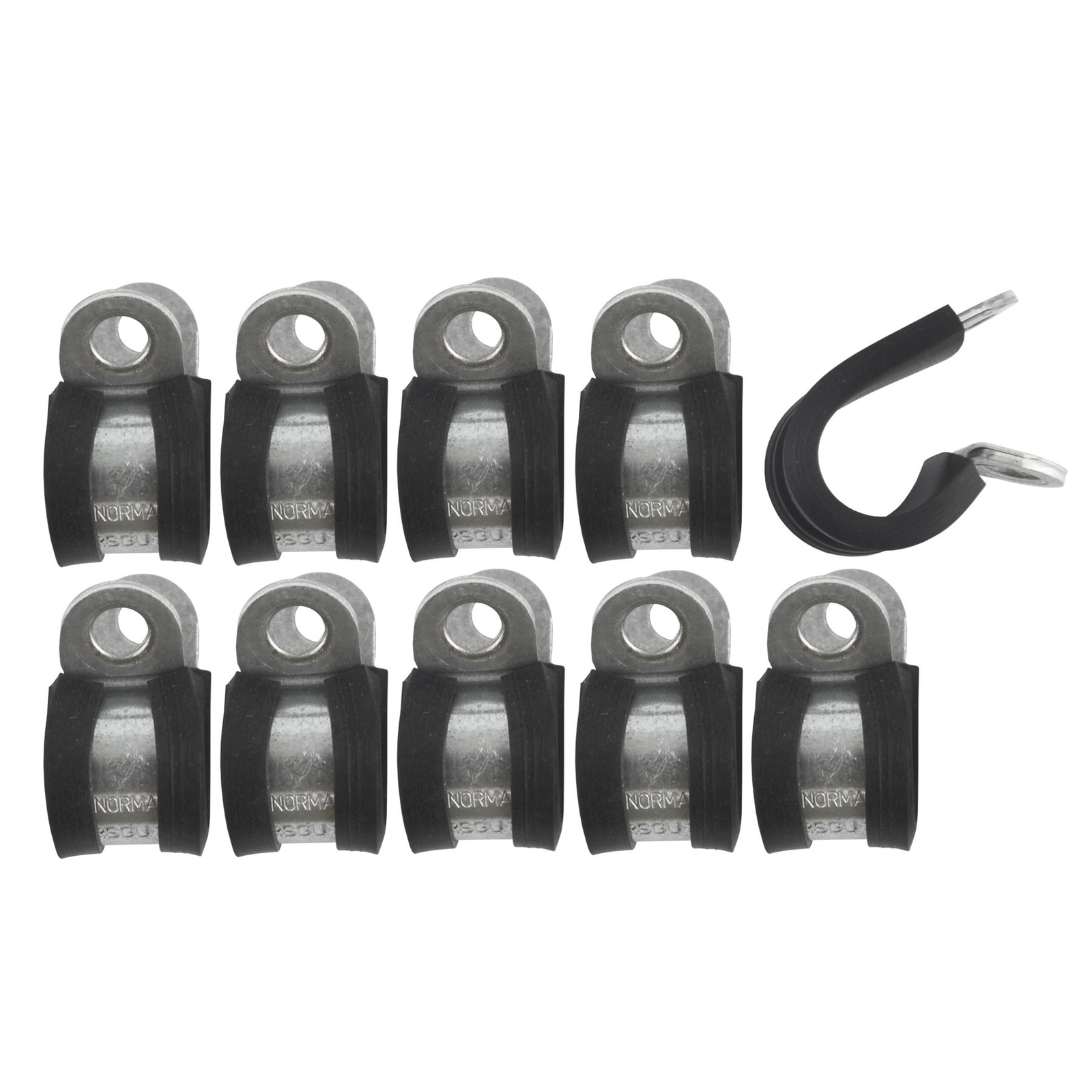 Brake Pipe Clips Rubber Lined P Clips 7/16" (11.1mm) lines Pack of 10 ...