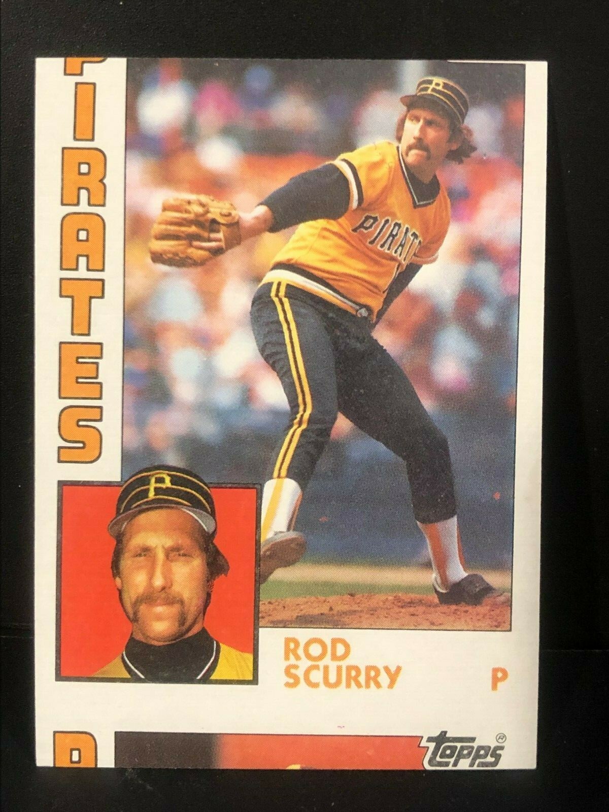 Rod Scurry 1984 Topps Baseball Error Factory Miscut OddBaLL Card ...